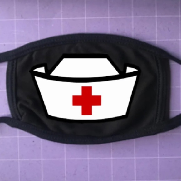 Hand Crafted | Accessories | Nurse Hat Cap Red Heath Cross Design Face ...